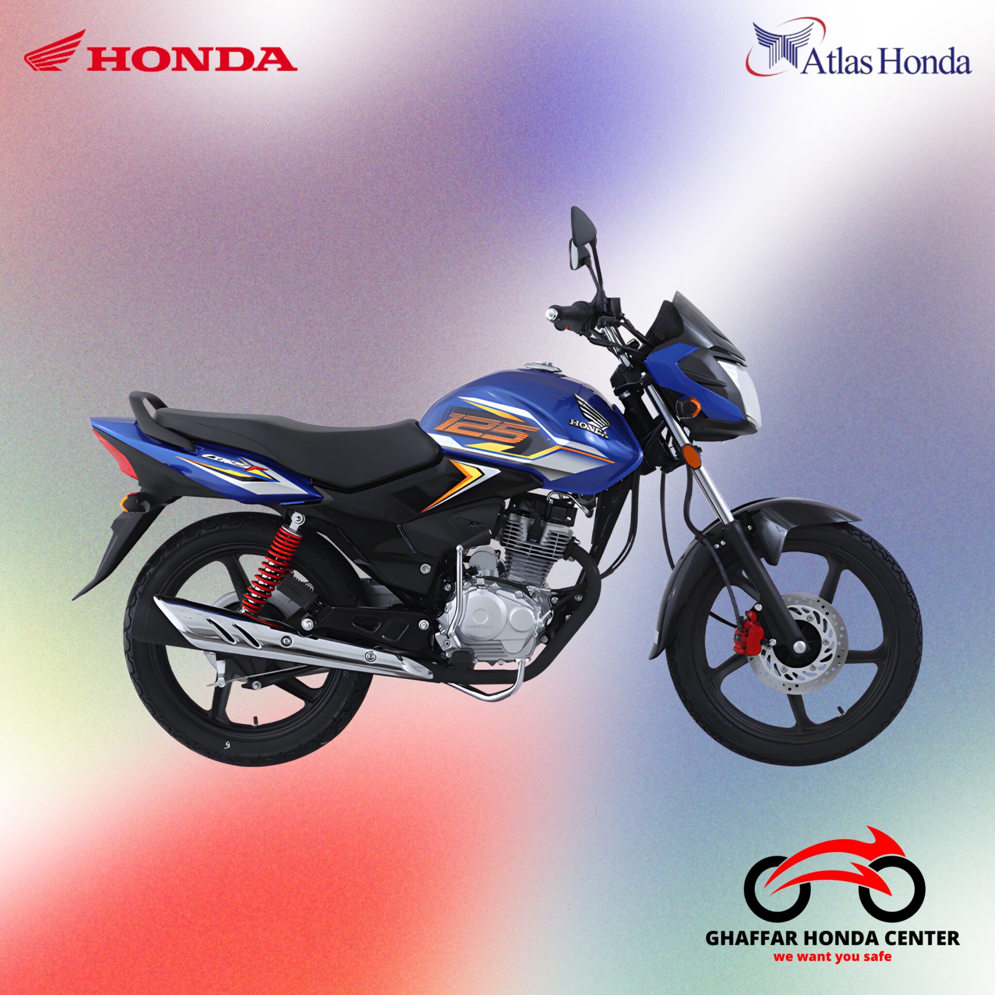 Honda CB125F Blue - 2024 Price in Pakistan - Ghaffar honda
